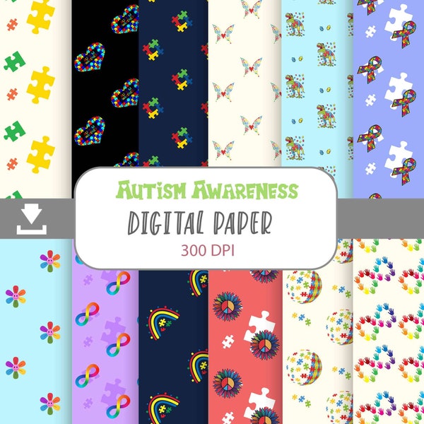 Autism Awareness Puzzle Wallpaper - Etsy