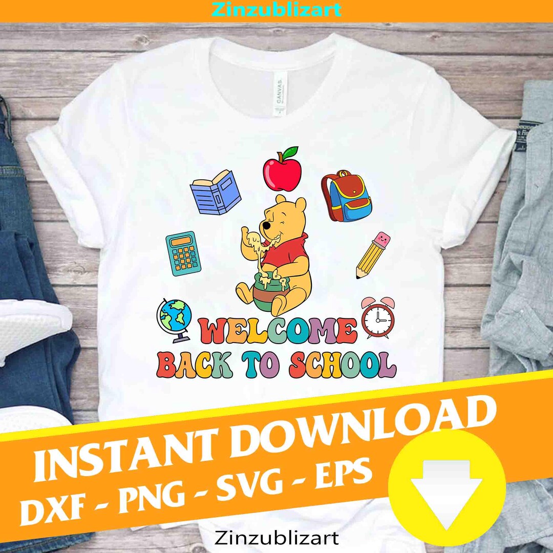 Bear Welcome Back to School Svg, Bear Svg, School Svg, Back to School ...