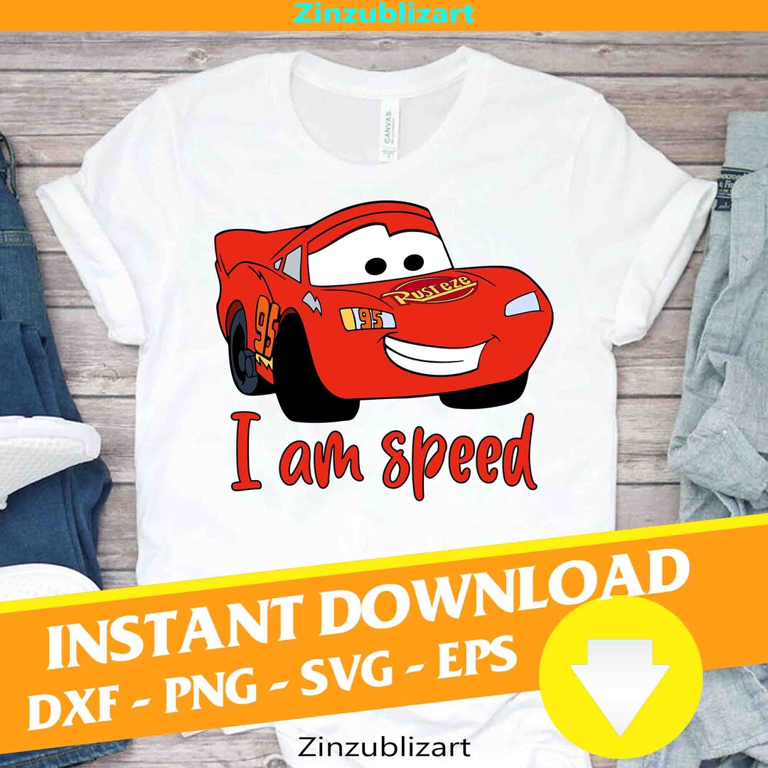 I Am Speed Svg, Cartoon Svg, Cricut File, Clipart, Svg, Png, Eps, Dxf ...