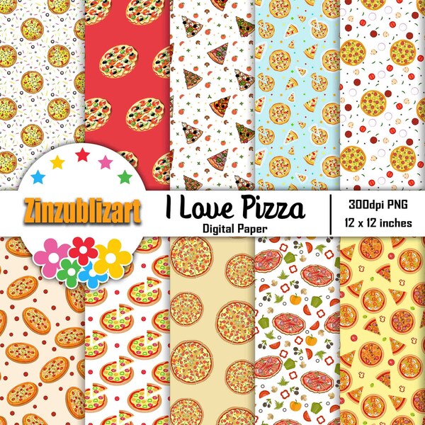 Pizza Digital Wallpaper - Etsy