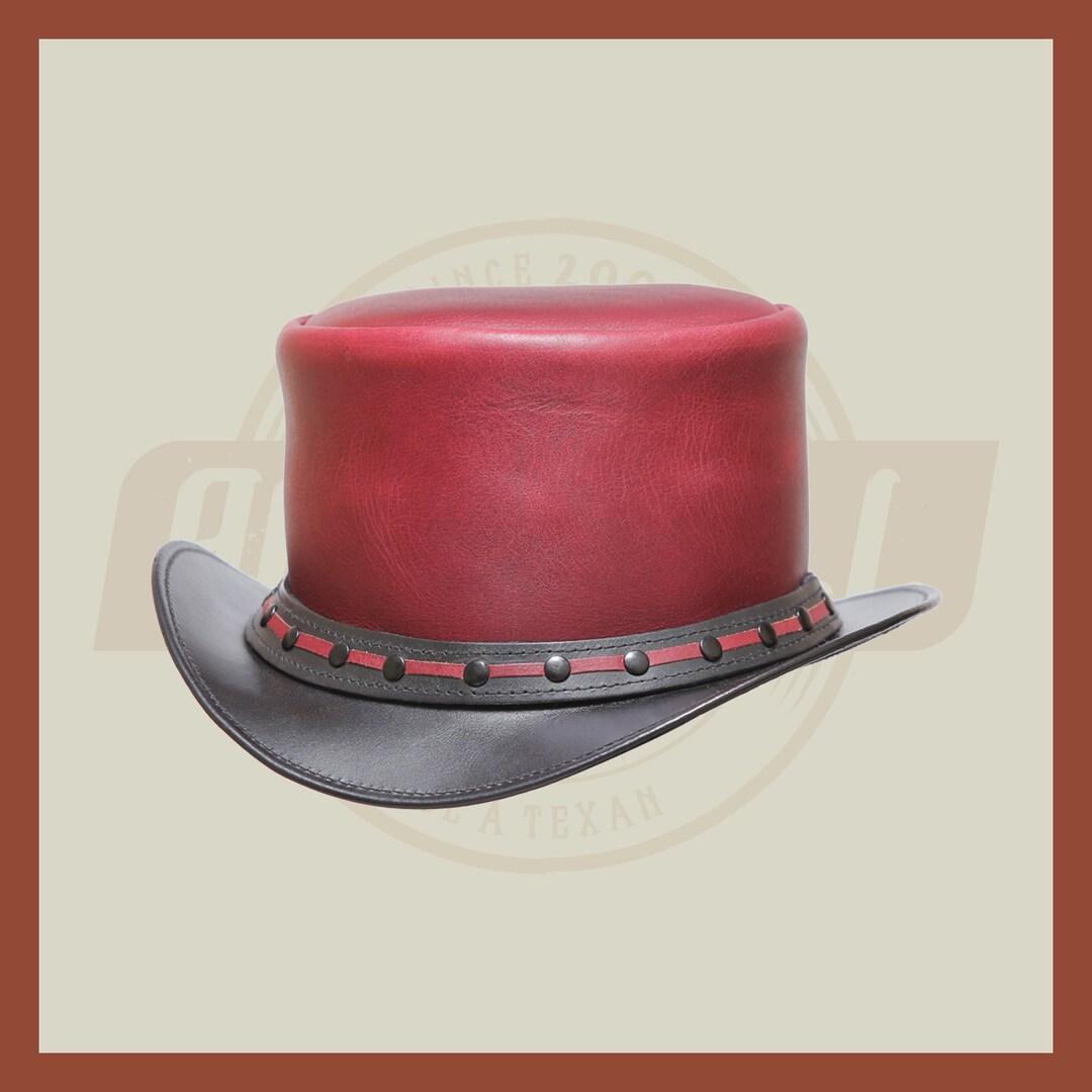 Steampunk Purplish Leather Black Revit Band Motorcycle Biker Rider Top ...