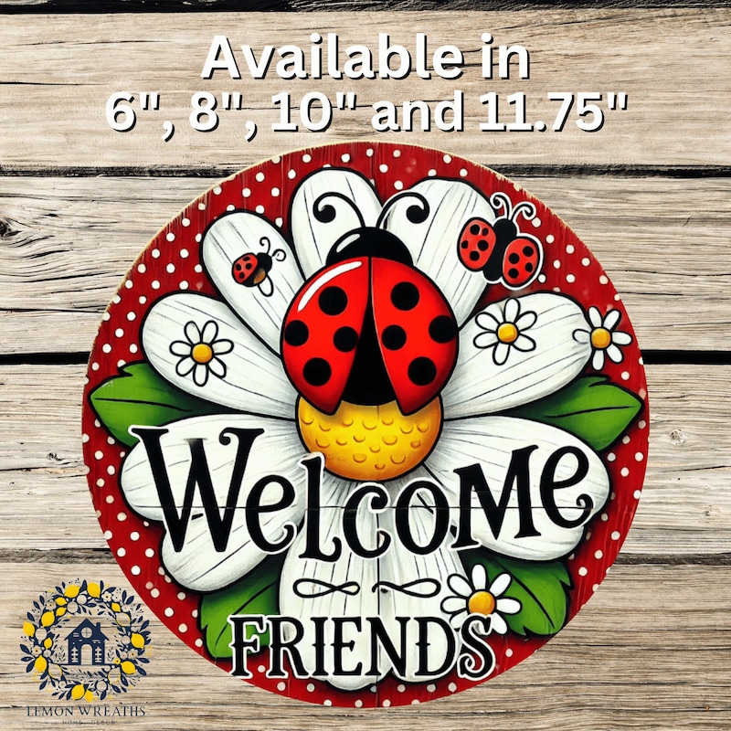 Ladybug Welcome Sign - Etsy