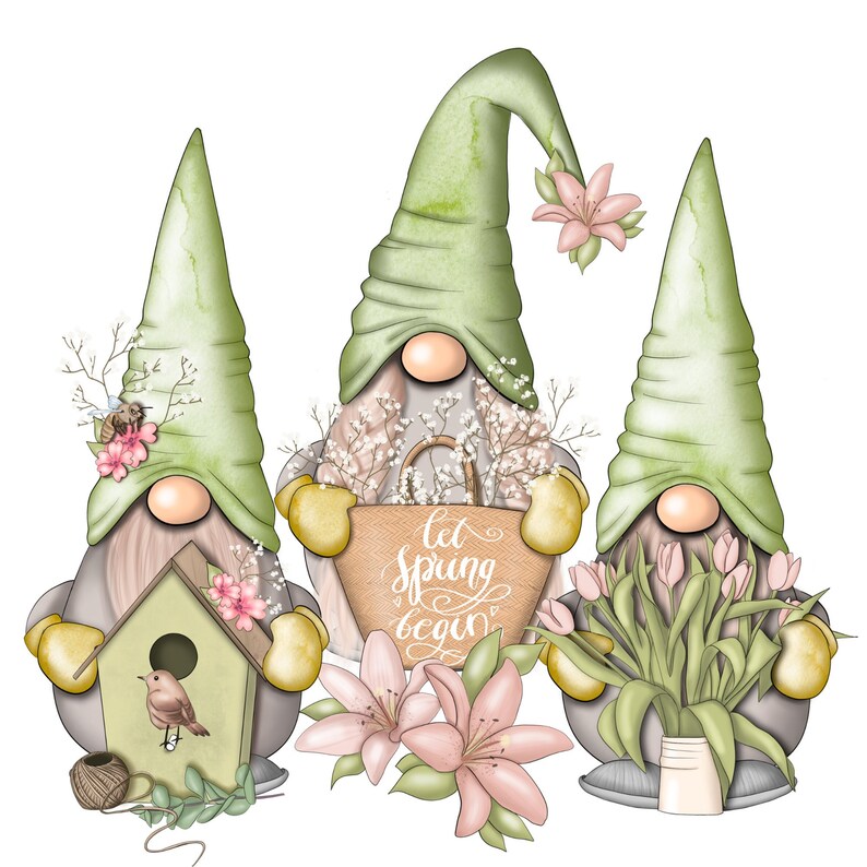 Let Spring Begin Gnomes Metal Sign Wreath Sign Spring - Etsy