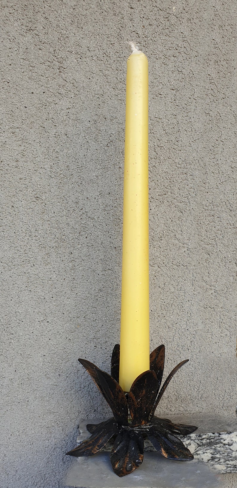 Vintage Wrought Hand Hammered Metal Candlestick Holder - Etsy