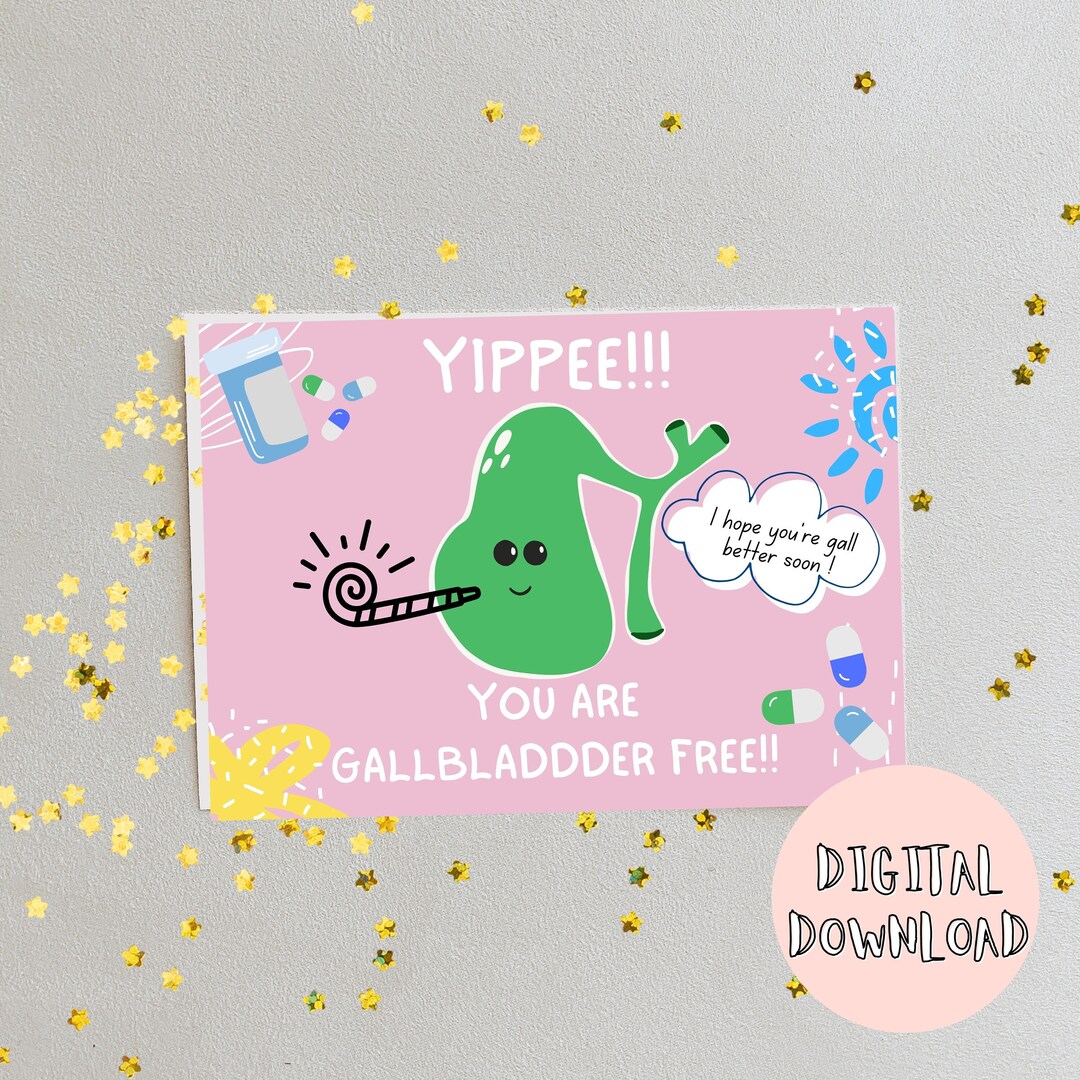 Gallbladder Removal Card / Get Well Card / Cholecystectomy - Etsy
