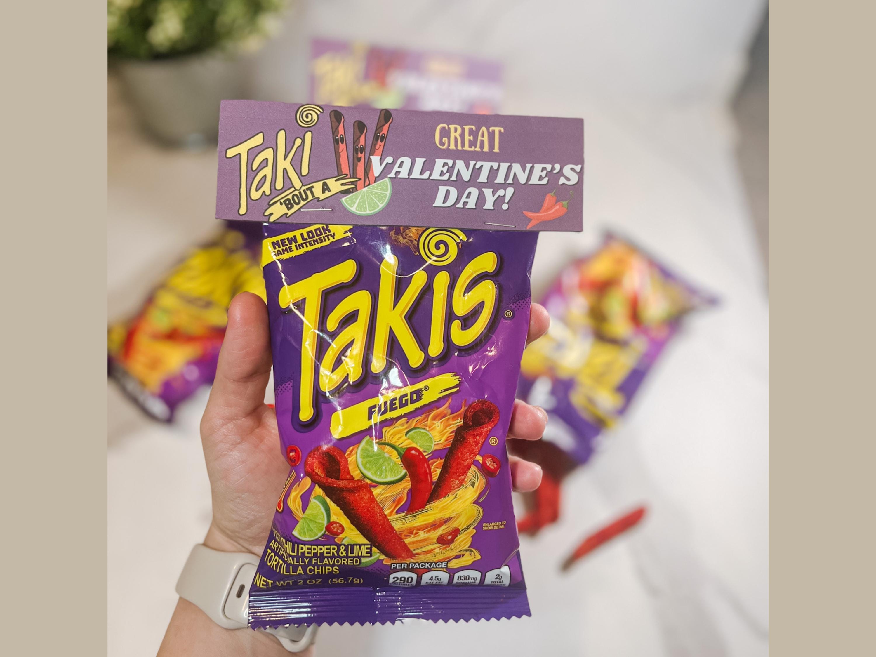 Taki Bout a Great Valentines Day, Spicy Snack, Roll Tortilla Chips ...