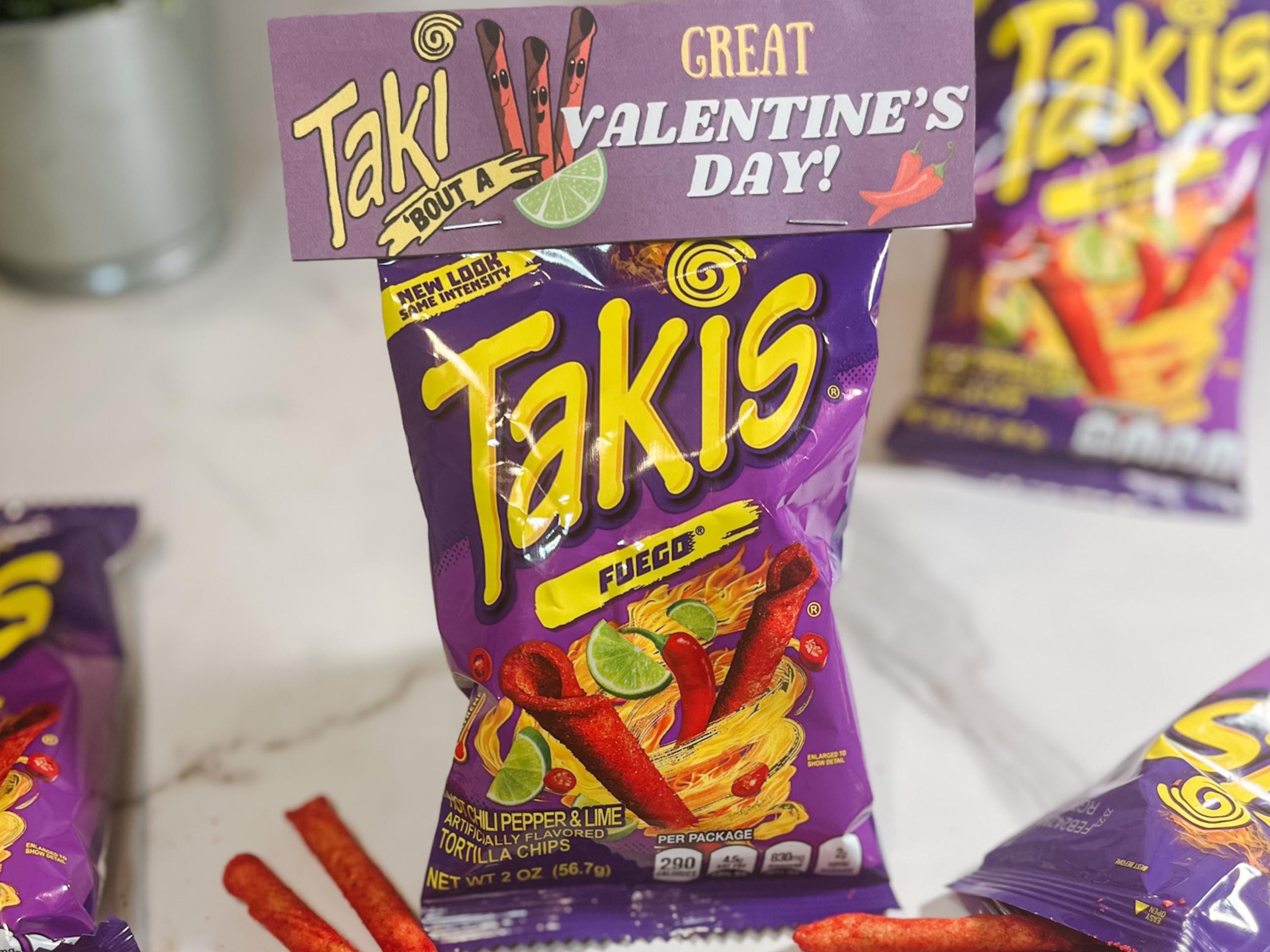 Taki Bout a Great Valentines Day, Spicy Snack, Roll Tortilla Chips ...