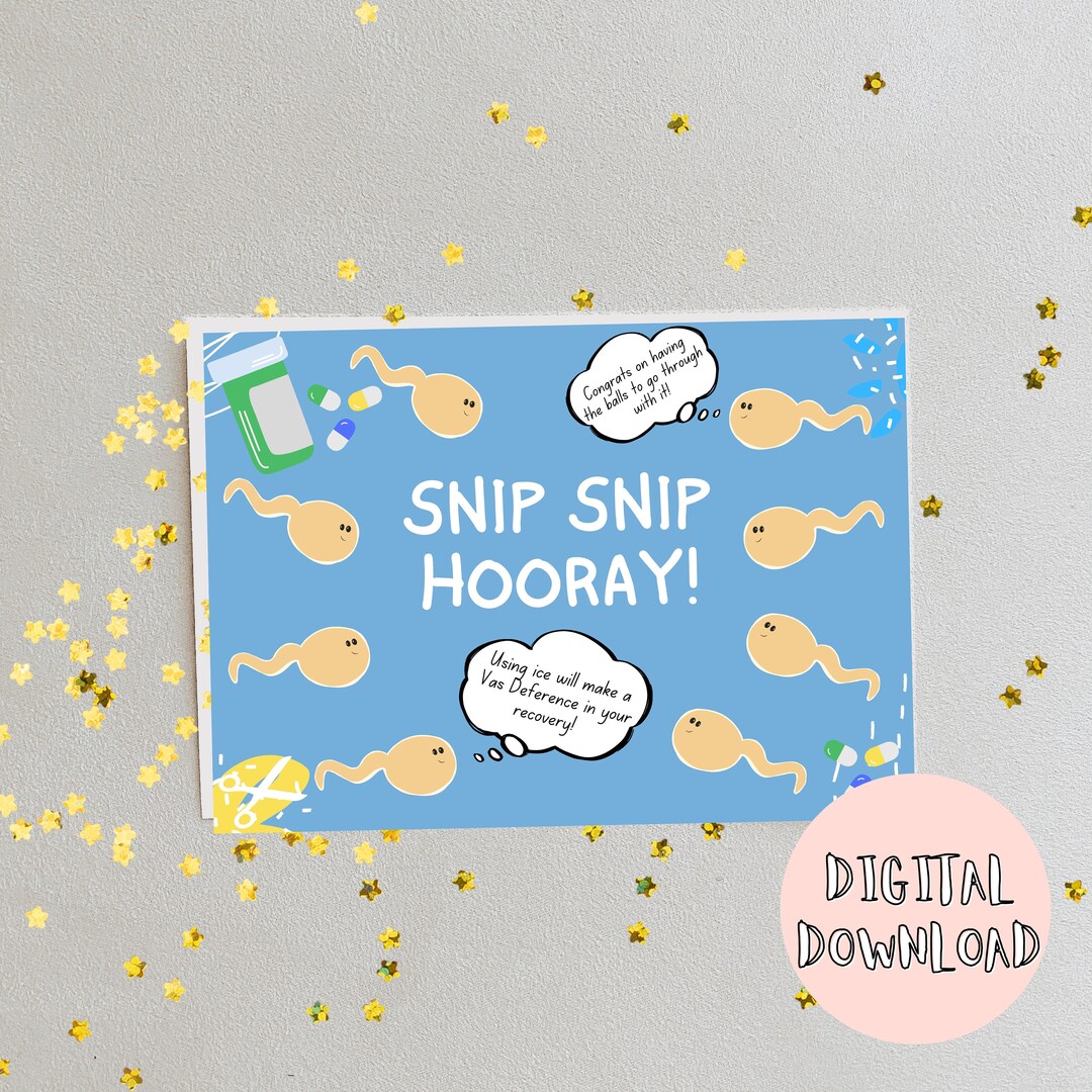 Vasectomy Card / Get Well Vasectomy / Digital Card / Snip Snip - Etsy