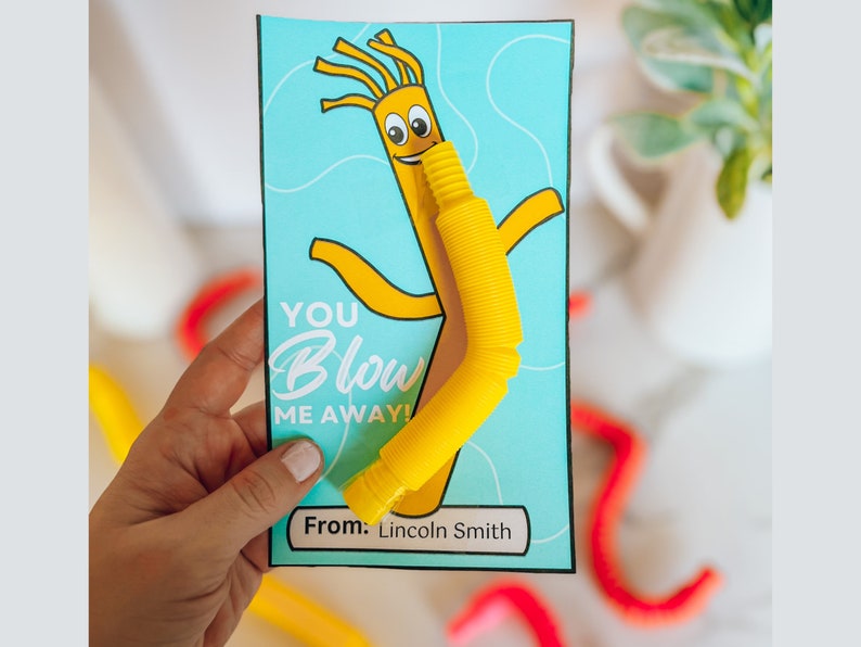 Wacky Tube Man Valentine, Silly Tube Man, Bendy Tube, Non Candy ...