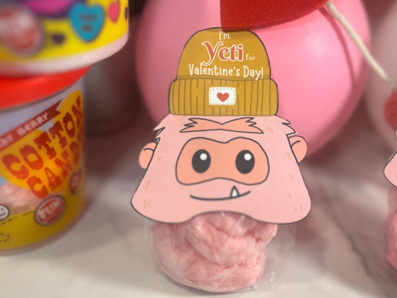 Yeti Valentine, Cotton Candy Valentine, Boy Valentine, Classroom ...