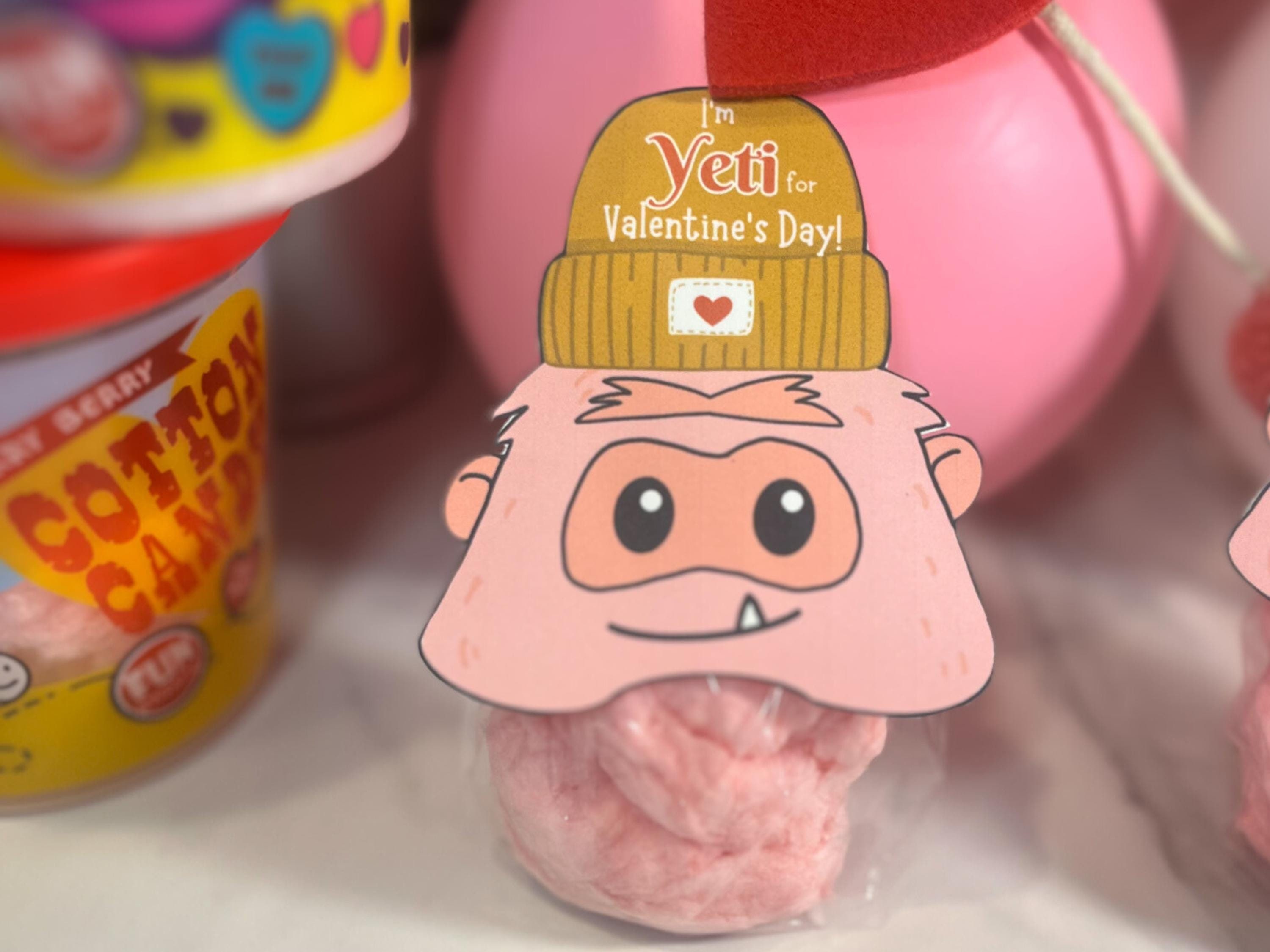 Yeti Valentine, Cotton Candy Valentine, Boy Valentine, Classroom ...