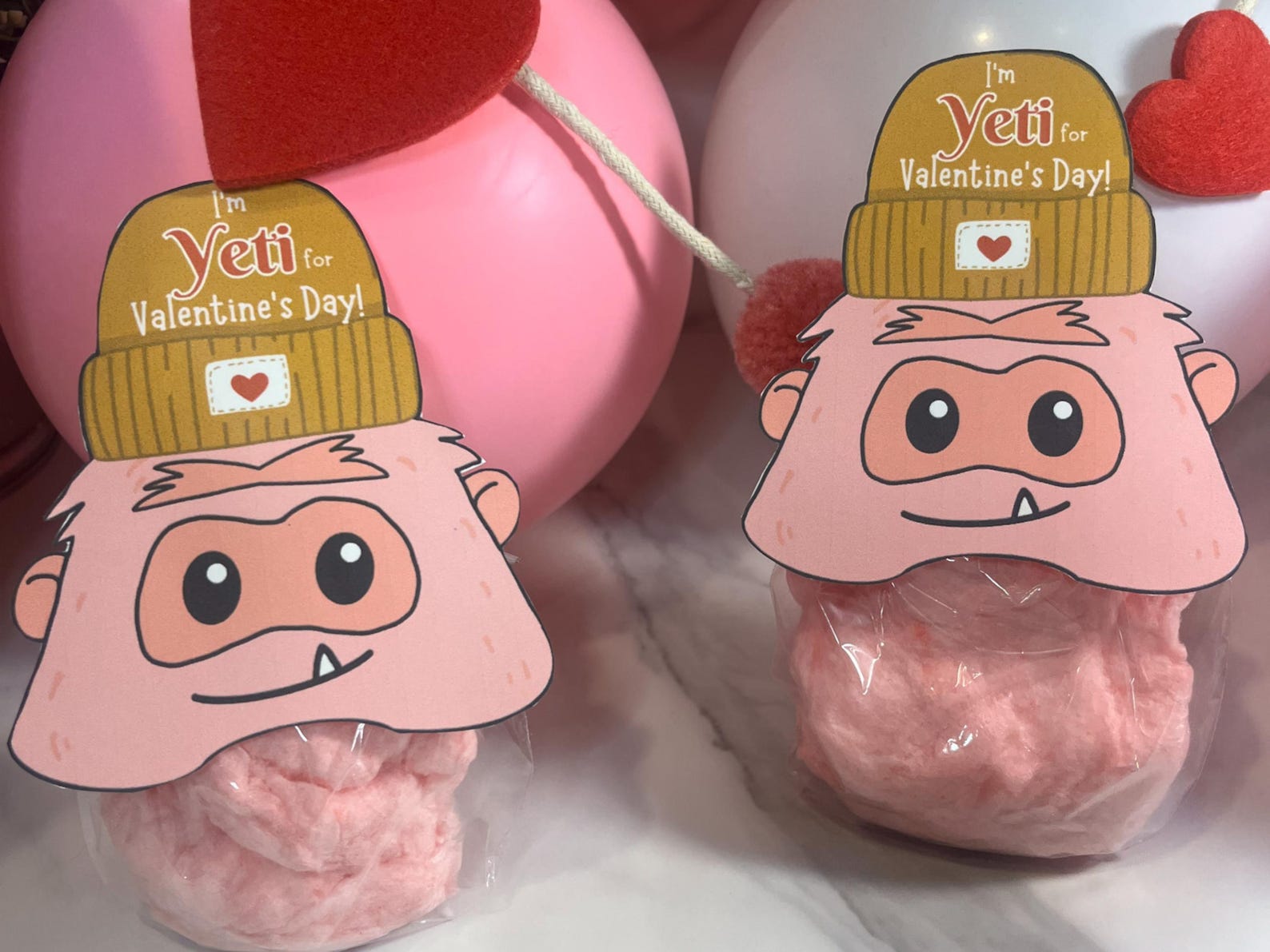 Yeti Valentine, Cotton Candy Valentine, Boy Valentine, Classroom ...