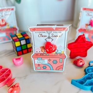 Claw Machine Valentine, Squishy Toy Valentine, Non Candy Valentine ...