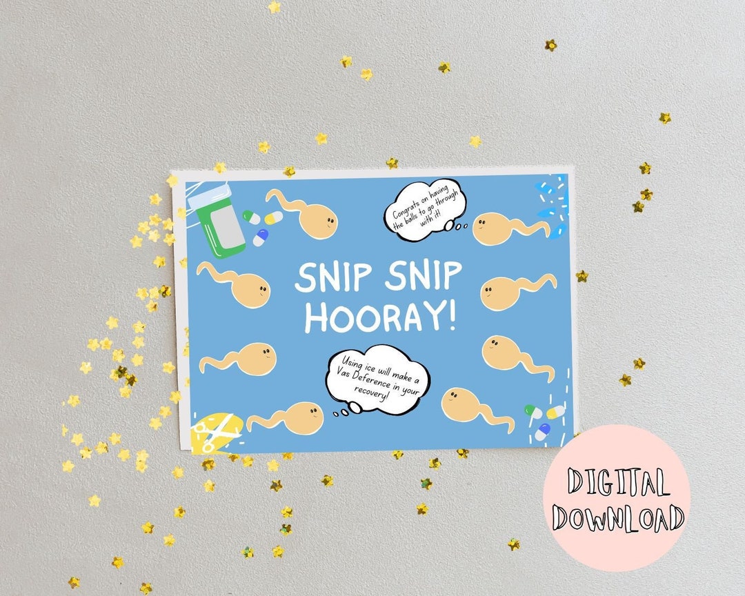 Vasectomy Card / Get Well Vasectomy / Digital Card / Snip Snip ...