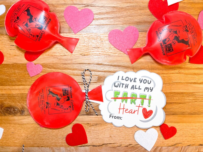 Whoopee Cushion Valentine / Fart Valentine / Boy Valentine / Classroom ...