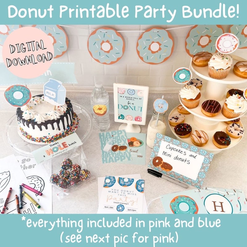 Donut Party Supplies - Etsy