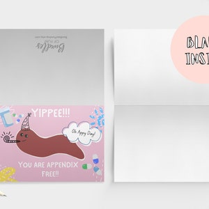 Appendix Removal Card / Appendectomy Surgery Card / Get Well Soon ...