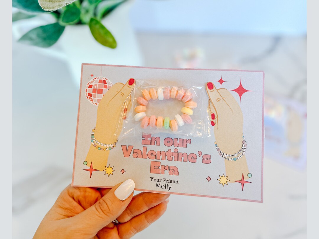 In Our Valentines Day Era Valentine, Candy Bracelet, Swiftie Valentine ...