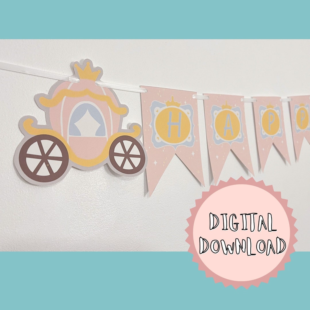 Princess Party Banner / Customizable / Digital Download / Editable ...