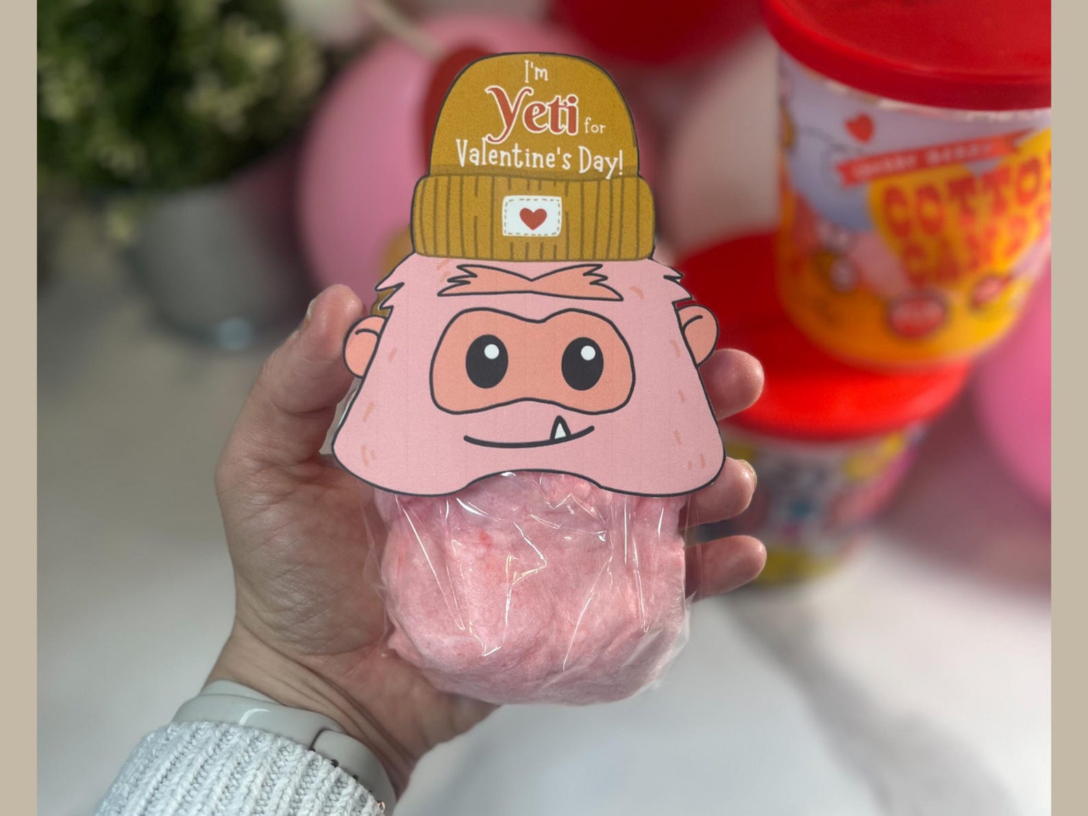 Yeti Valentine, Cotton Candy Valentine, Boy Valentine, Classroom ...