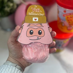 Yeti Valentine, Cotton Candy Valentine, Boy Valentine, Classroom ...
