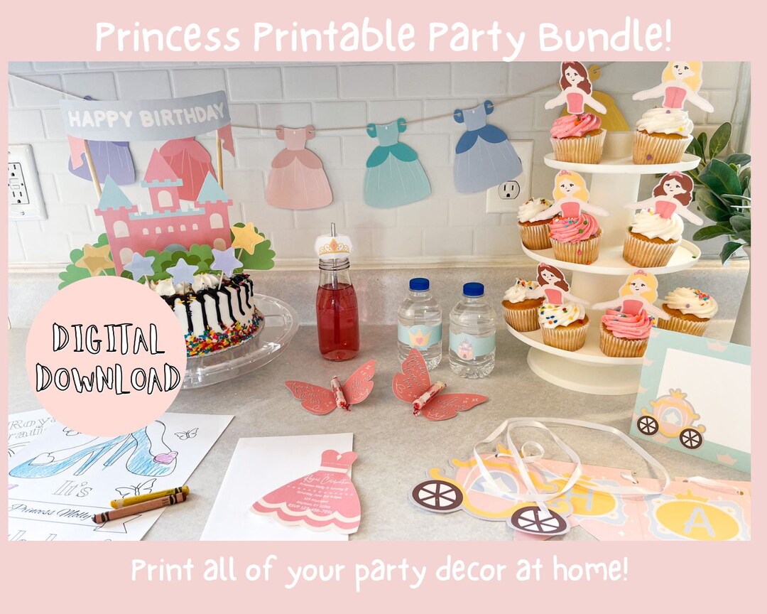 Princess Party Bundle / Printable Party / Princess / Printable Party ...