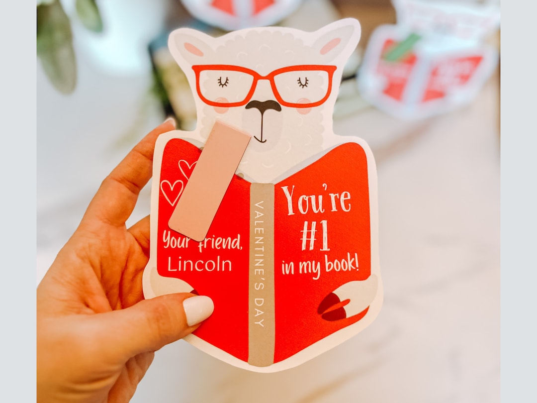 Magnetic Bookmark Valentine, Book Lover Valentine, Non Candy Valentine ...