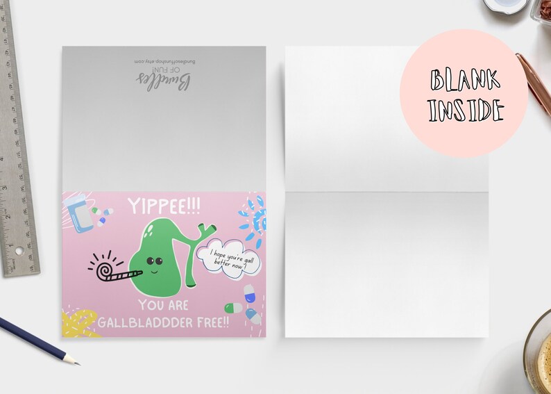 Gallbladder Removal Card / Get Well Card / Cholecystectomy - Etsy