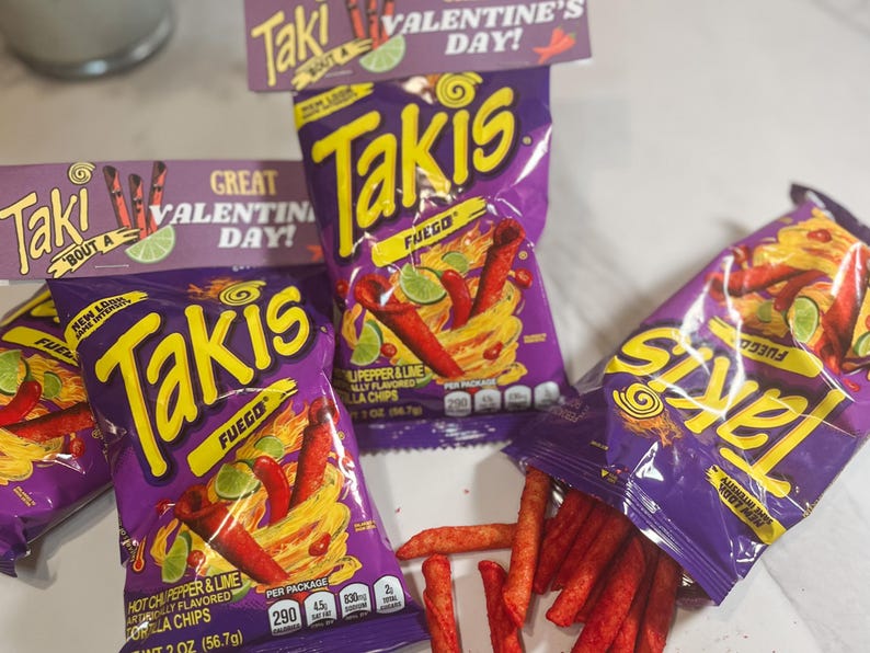 Taki Bout a Great Valentines Day, Spicy Snack, Roll Tortilla Chips ...