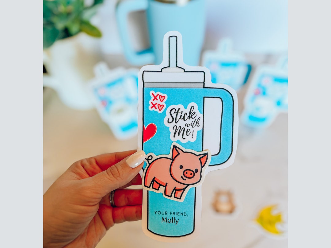 Trendy Water Bottle Valentine, Sticker Valentine, Non Candy Valentine ...