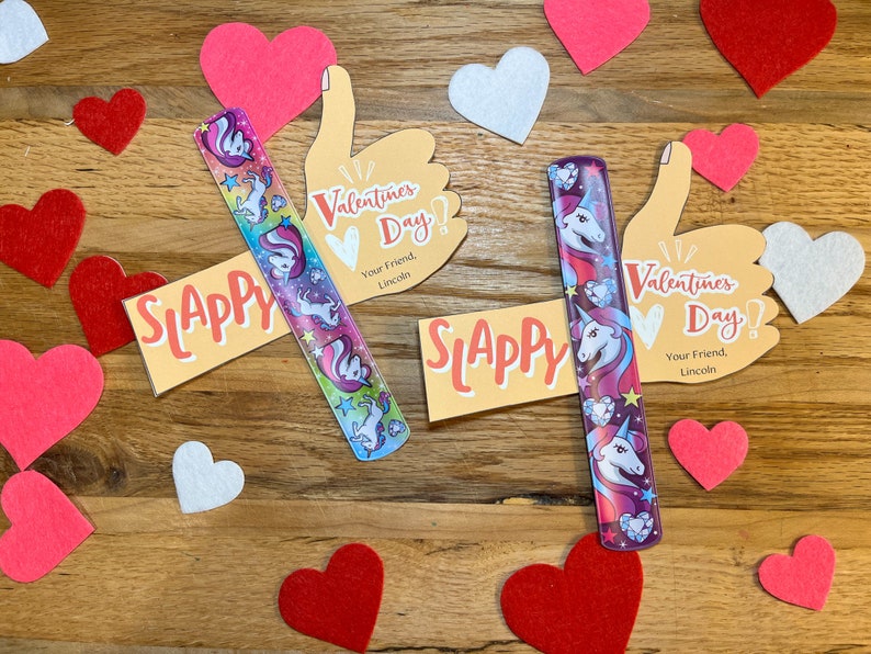 Slappy Valentines Day Card / Slap Bracelet Valentine / School - Etsy
