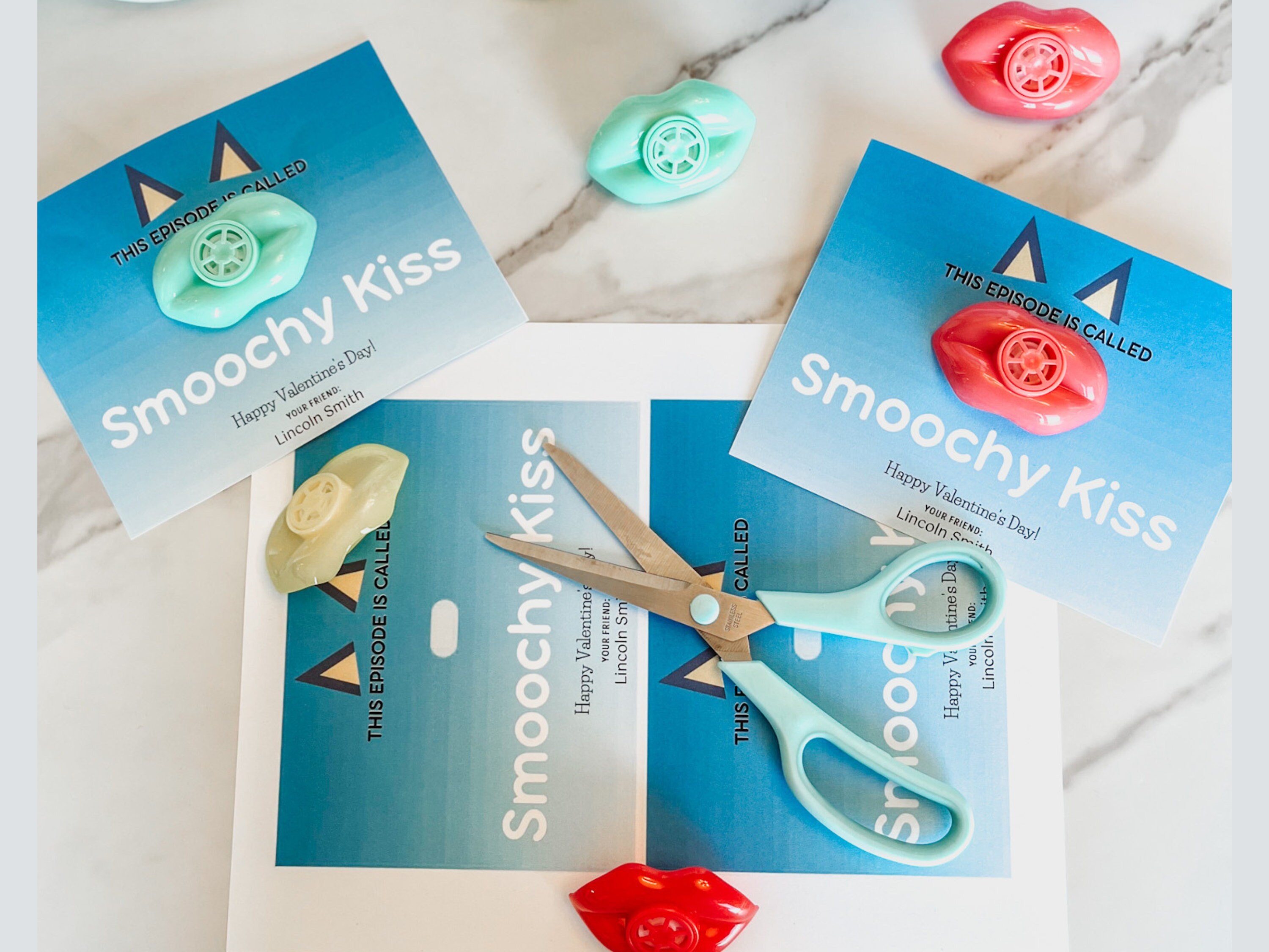 Smoochy Kiss Valentine, Kazoo Lips, Non Candy Valentine, Printable ...