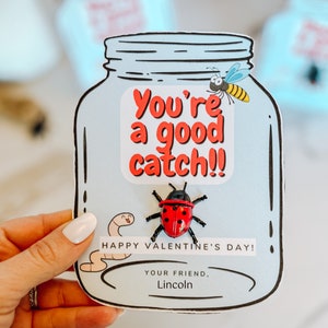 Bug Valentine, Bug in a Jar Valentine, Non Candy Valentine, Printable ...