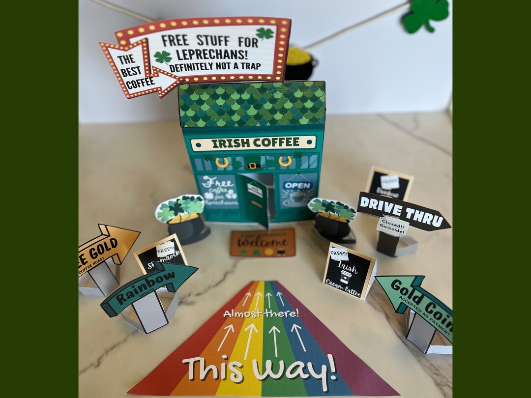 Printable Leprechaun Trap / Coffee Shop Trap / Irish Coffee / St ...