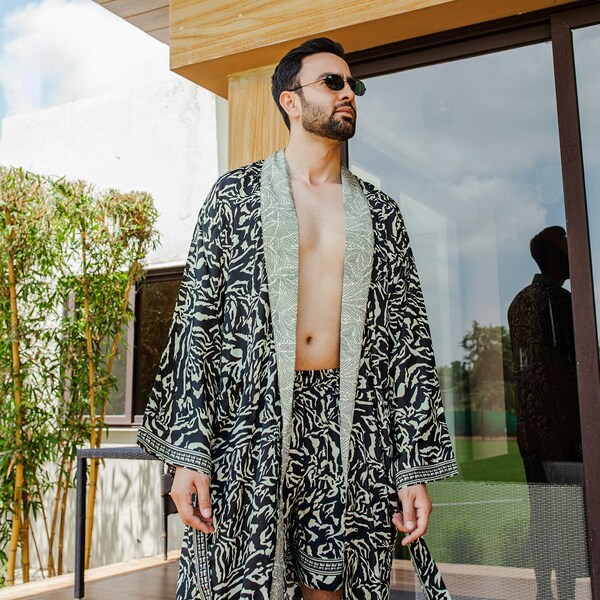 Silk Tiger Kimono Robe - Etsy