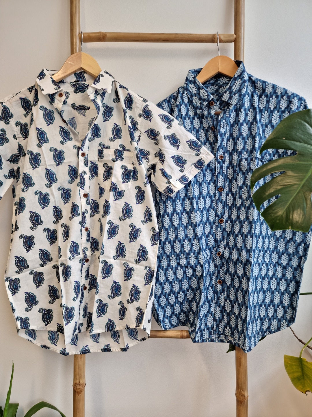 Men’s Shirt Pure Cotton Indian Handprinted Relaxed Summer Cool ...