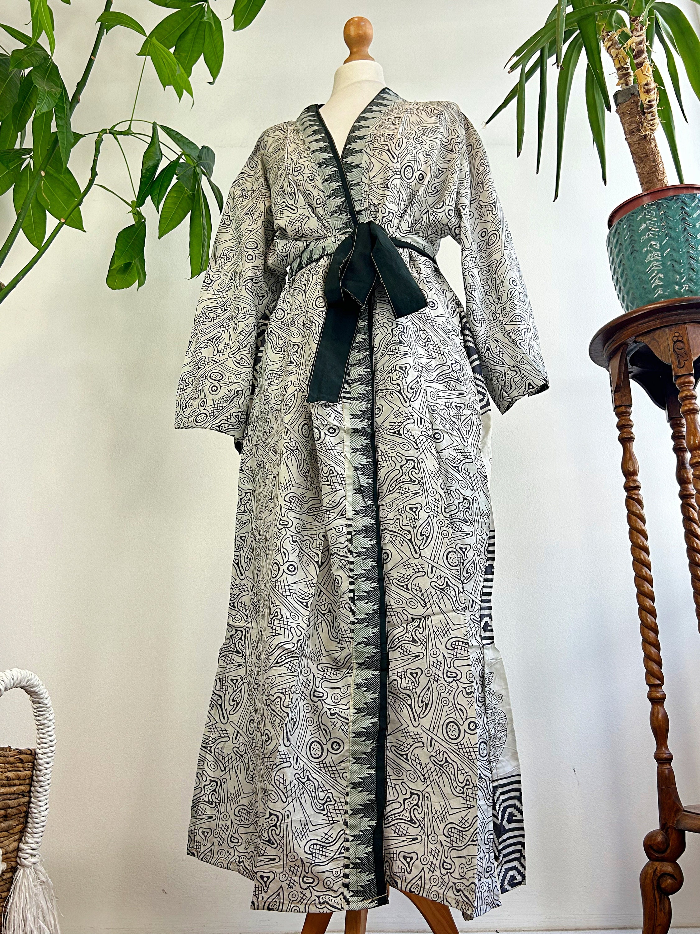 shop best sellers Recycled Vintage Pure Silk Sari Boho Luxury Kimonos ...