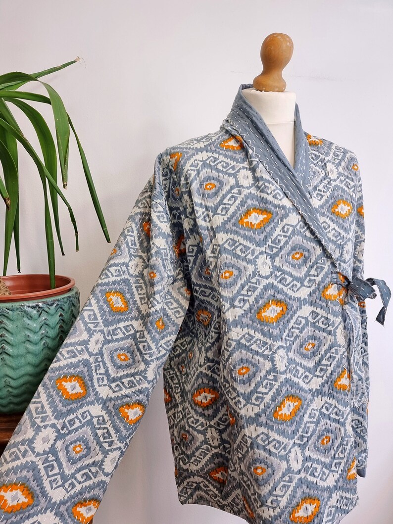 Kantha Reversible Short Length Spring Bolero Bohemian Artist - Etsy