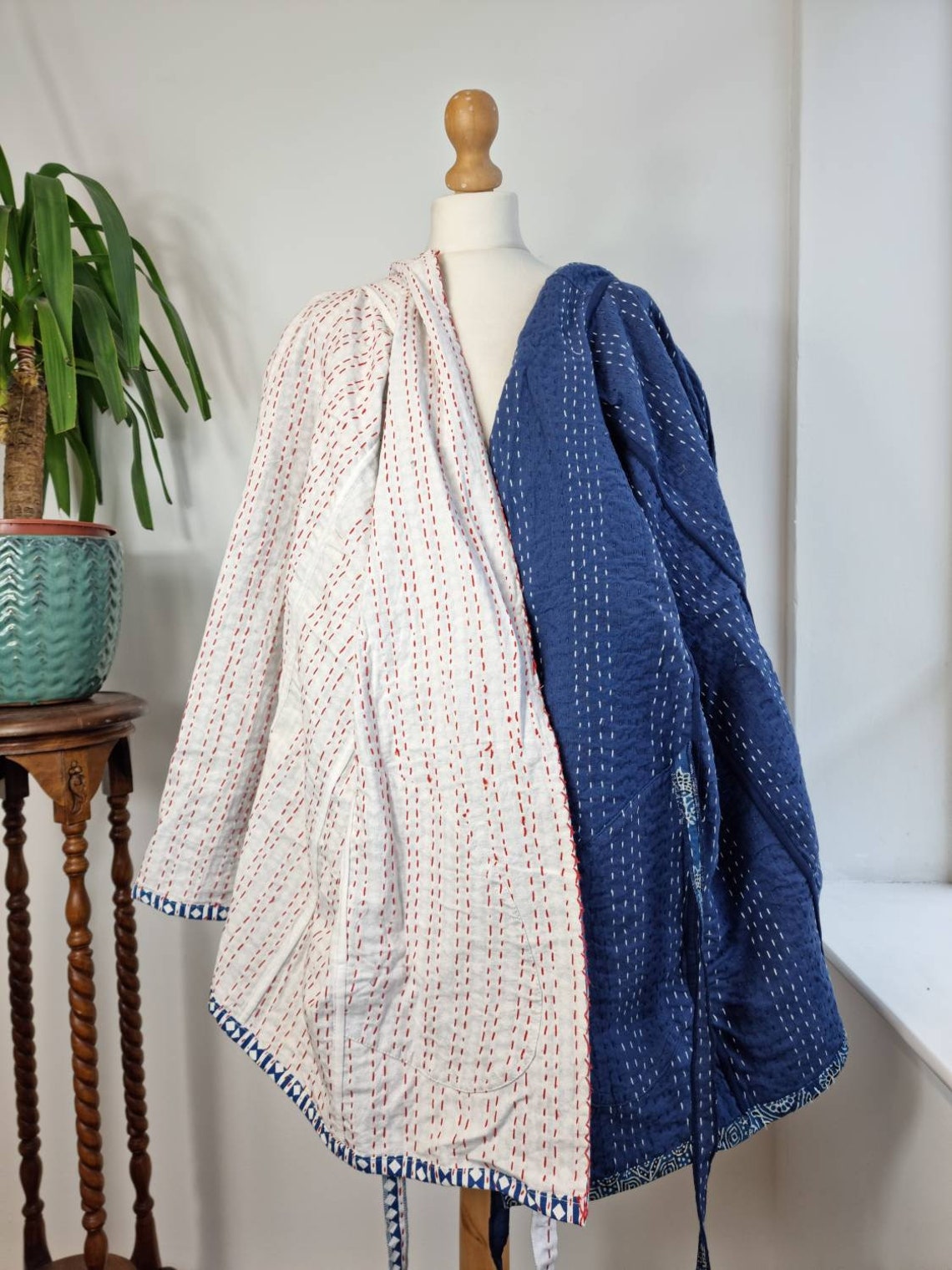 Kantha Reversible Short Length Spring Bolero Bohemian Artist Unisex ...