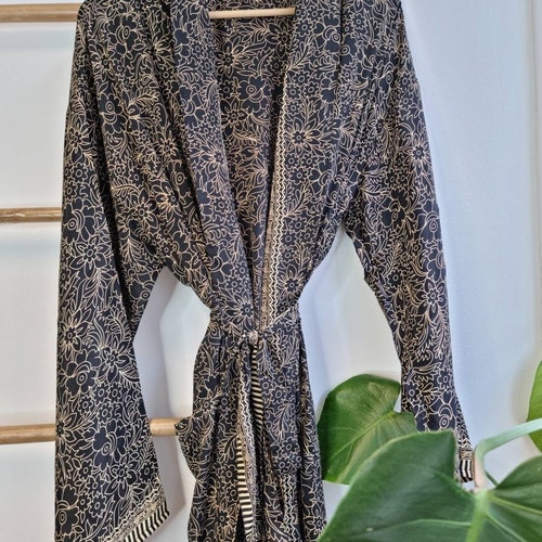 Men's Silk Boho Kimonos Man House Beach Artist Robe - Etsy