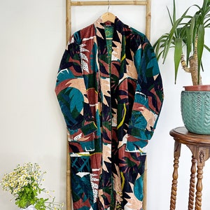 Luxury Velvet House Robe Unisex Kimono Boho Jacket | Quirky Autumn ...