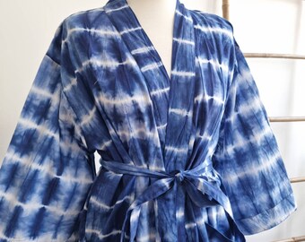 Pure Cotton Handprinted House Robe Summer Kimono Floral - Etsy UK