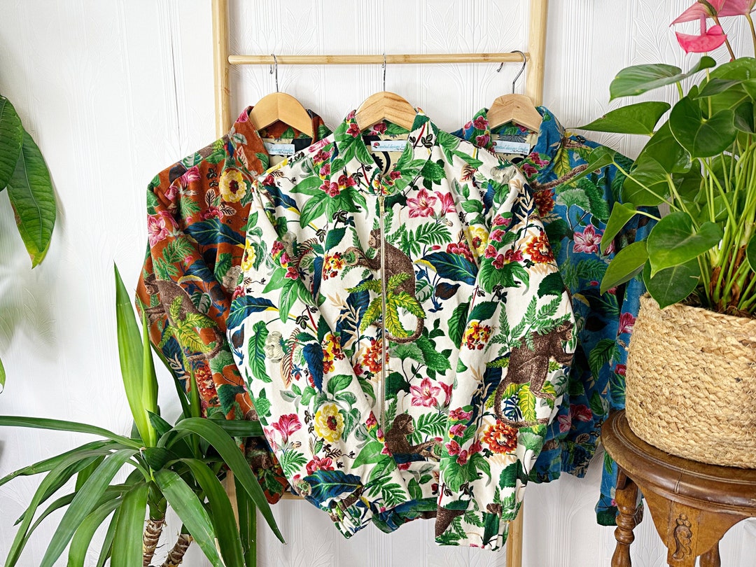 Luxury Velvet Boho Bomber Jacket Quirky Floral Layer Dinner Chic Bolero ...
