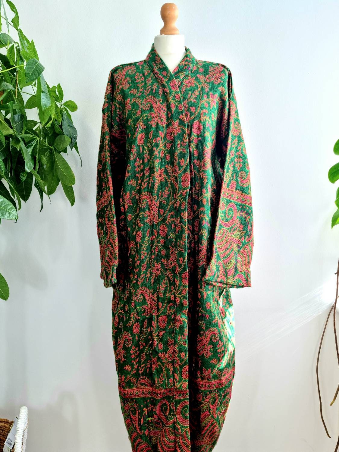 Paisley Unisex Yak Wool Blend Floral Kimono/robe Regal Rich - Etsy UK