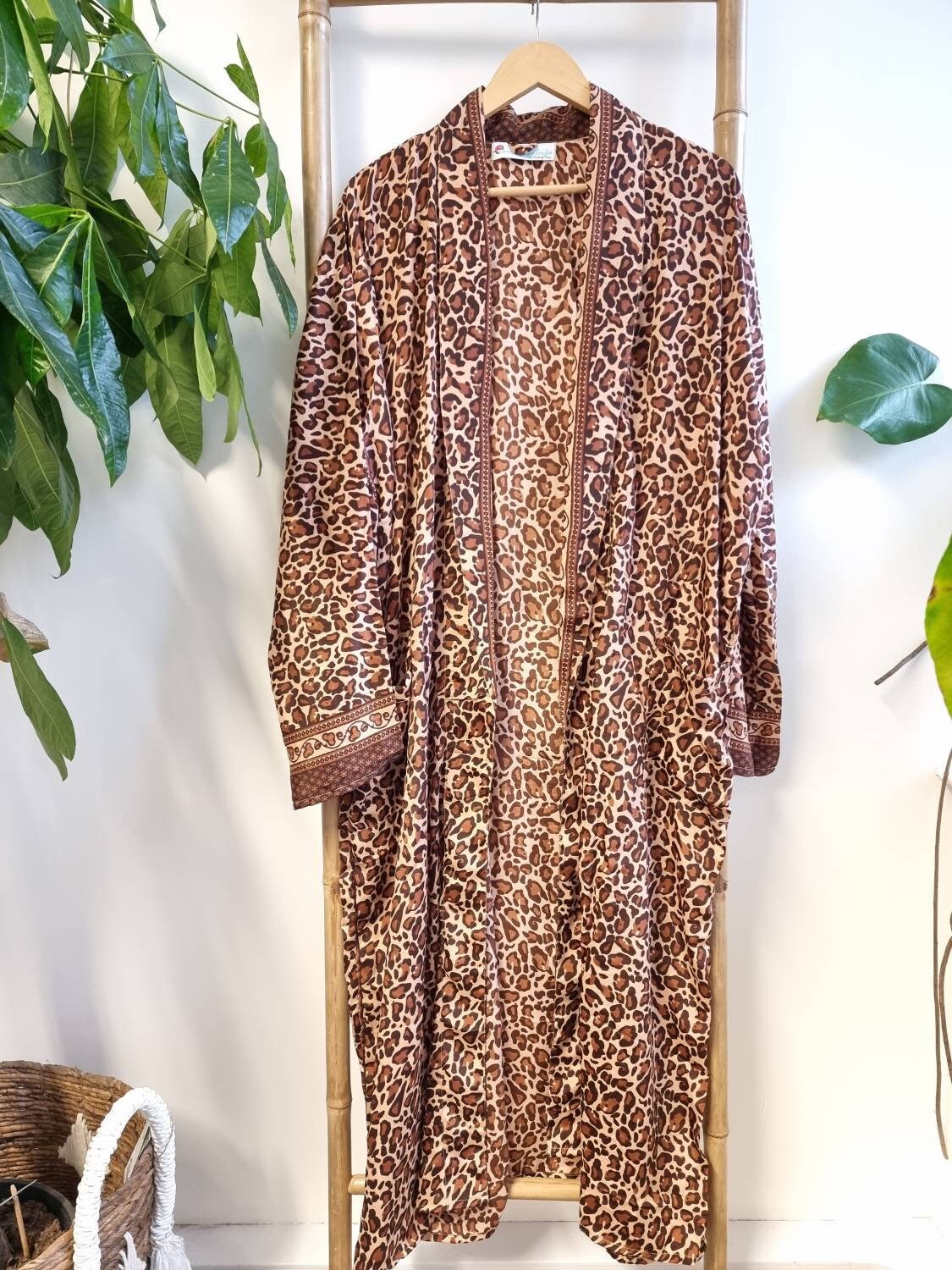 Men's Silk Boho Kimonos Man House Beach Artist Robe | Etsy