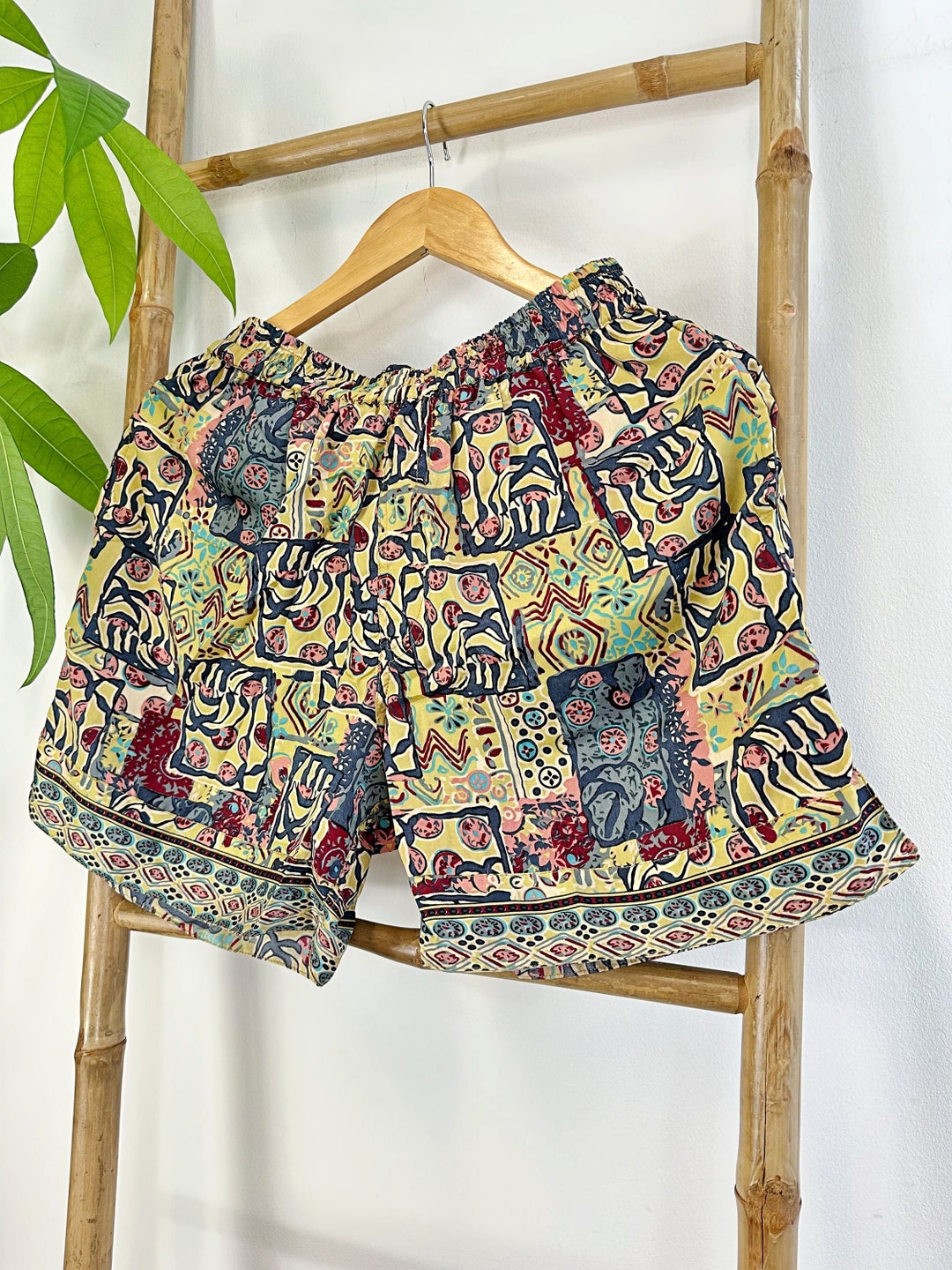 Men's Silky Shorts Boxers Boho Lounge Man House Beach Bum Artist Robe ...