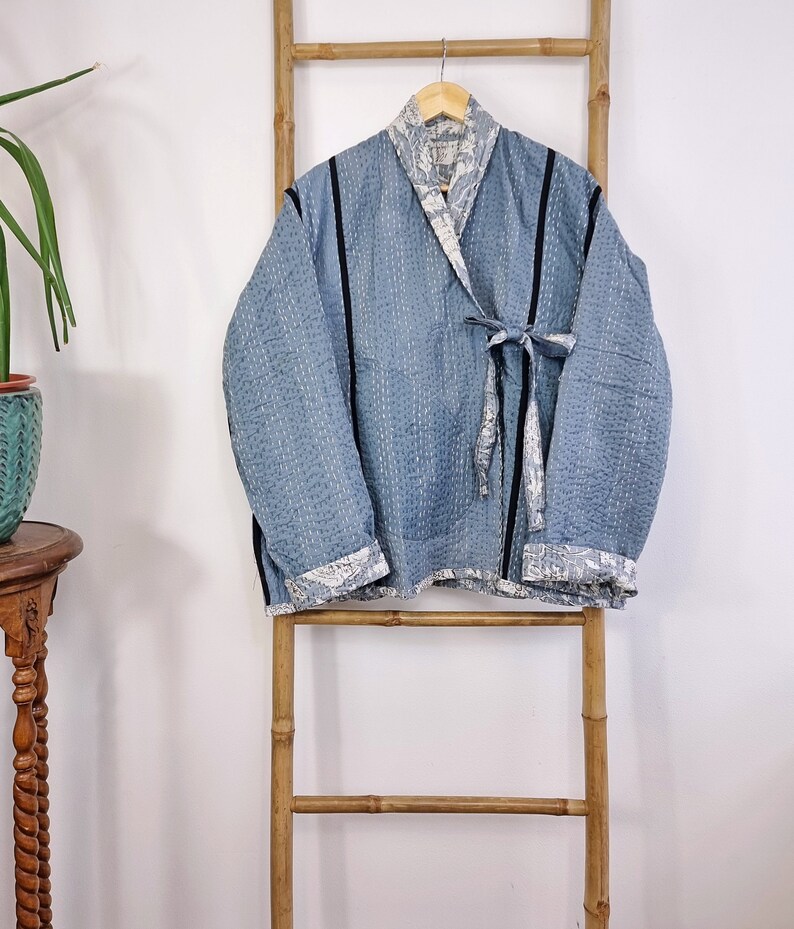 Kantha Reversible Short Length Spring Bolero Bohemian Artist - Etsy