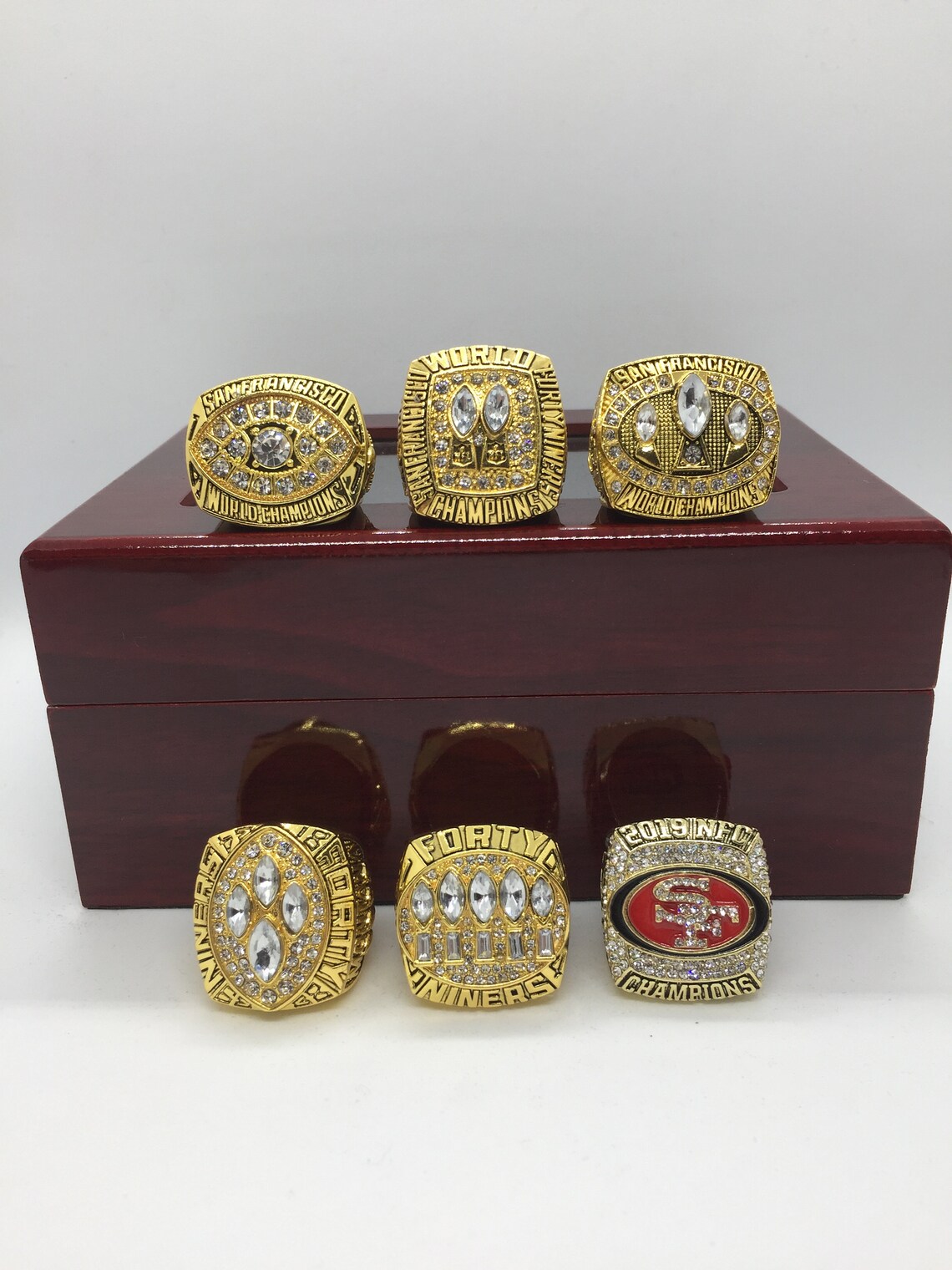 6 Piece San Francisco 49ers 2019 Championship Ring With Wooden | Etsy