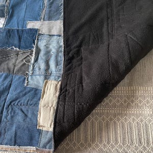 Unique Upcycled Denim Patchwork Rug, Throw, and Wall Hanging - Handmade ...