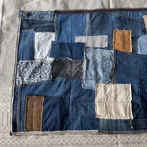 Unique Upcycled Denim Patchwork Rug, Throw, and Wall Hanging - Handmade ...